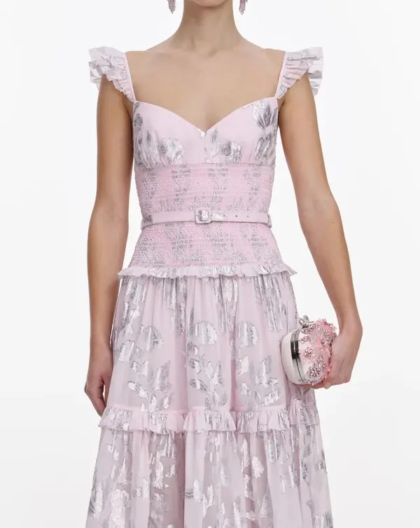SELF-PORTRAIT Chiffon Ruffled Maxi Dress
