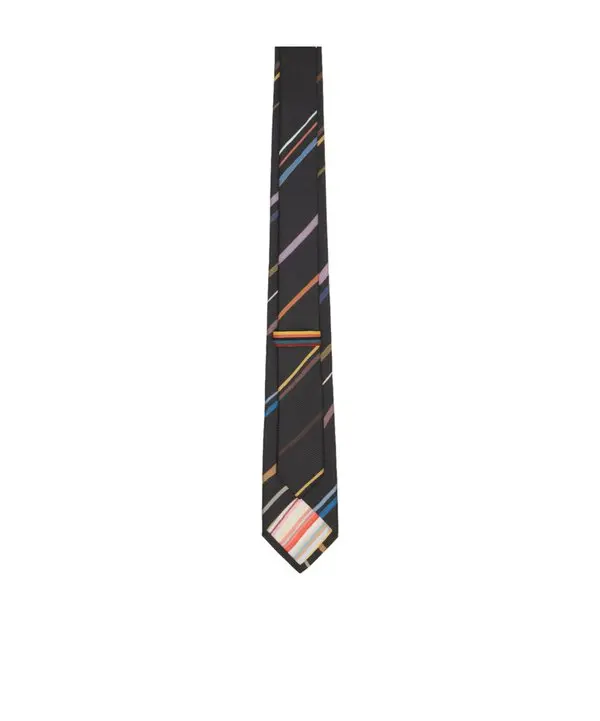 Paul Smith Diagonal Painted Stripe Pointed Tie