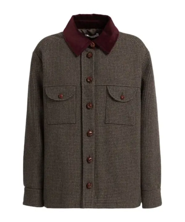 BLAZÉ MILANO Houndstooth Wool Blend Jacket