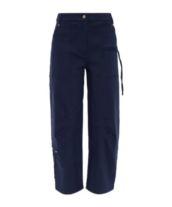 Cult Gaia Belt Loop Casual Pants - Navy Blue