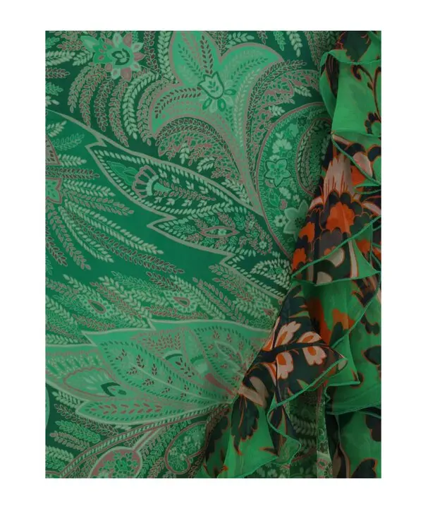 Etro Paisley Printed Ruffled Maxi Skirt