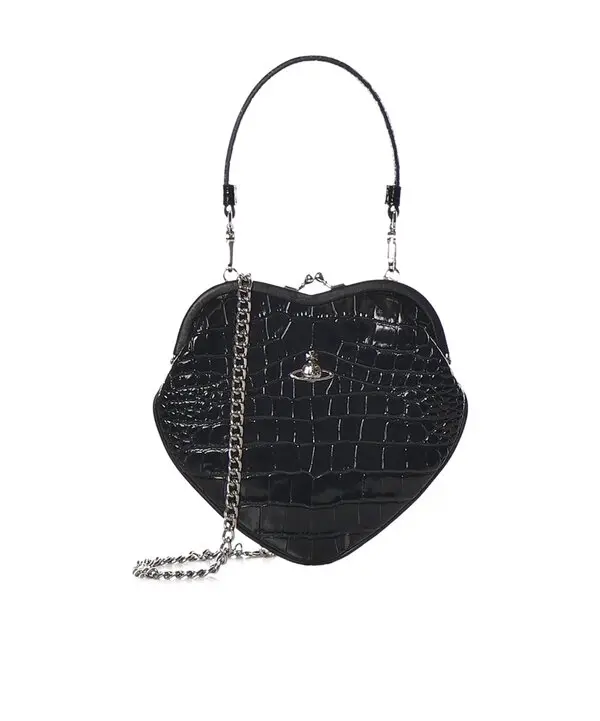 VIVIENNE WESTWOOD Orb Plaque Embossed Heart Tote Bag