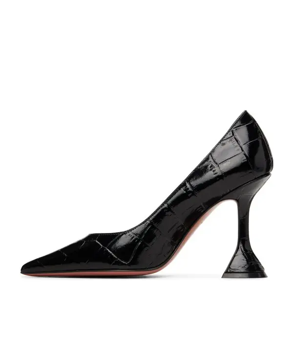 Amina Muaddi Ami Pump 95 High Heel - Black
