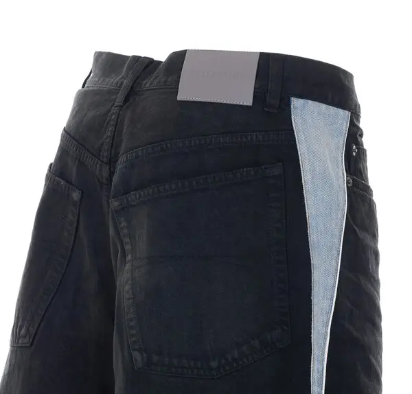 Balenciaga Piping Detail Denim Shorts