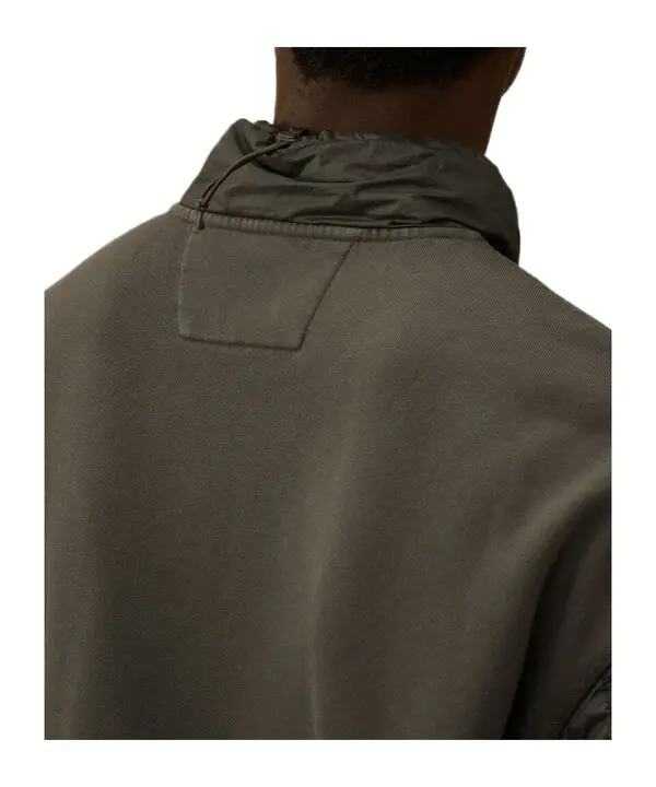 C.P. COMPANY Half-zip Quilted Sleeve Sweatshirt