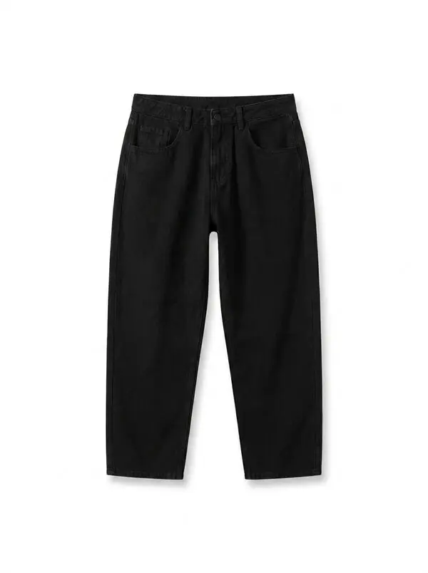 ICON DENIM LOS ANGELES Bea Jeans Wide Leg Belted Denim - Black