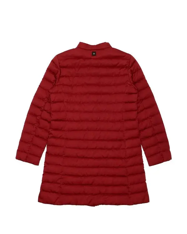 Max Mara Quilted Down Jacket With Logo Detail - Red