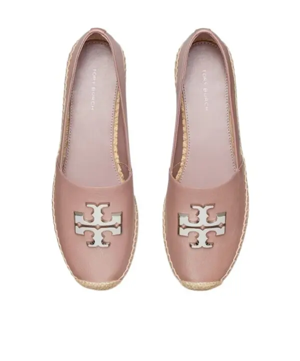 Tory Burch Eleanor Logo Plaque Espadrilles - Nude