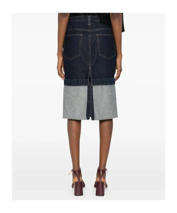 Khaite Belt Loop Midi Skirt - Black