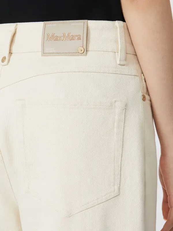 Max Mara Wide Leg Button Trousers - Sand-colored