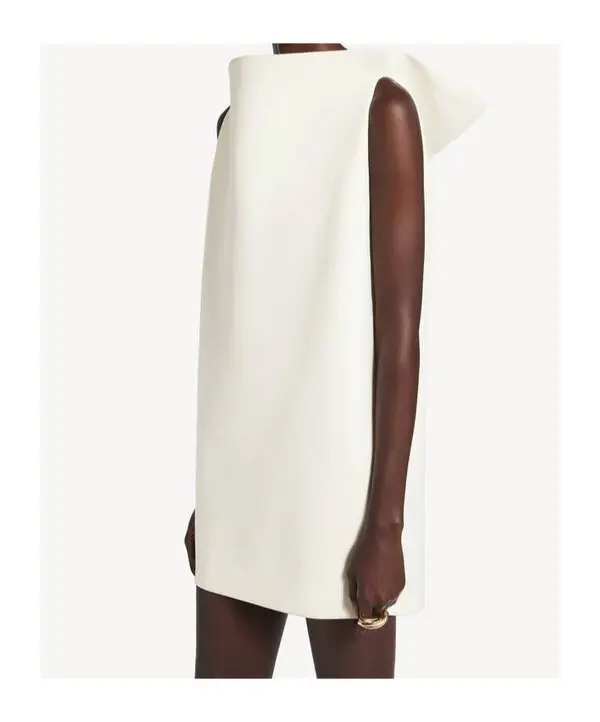 Balenciaga Sleeveless Vareuse Dress With Voluminous Panels - Ivory