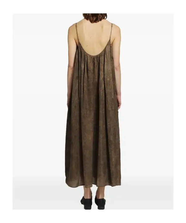 UMA WANG Ashel Dress Sleeveless Ruffled Maxi