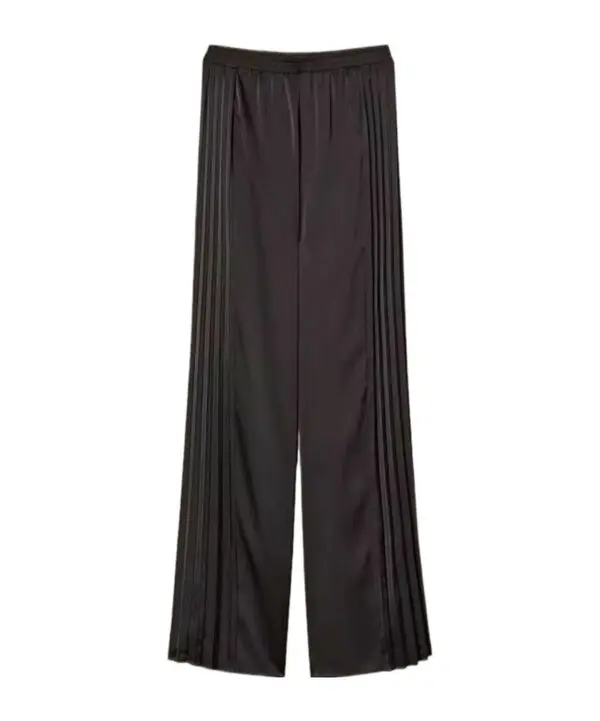 TWINSET Pleated Wide Leg Trousers - Black