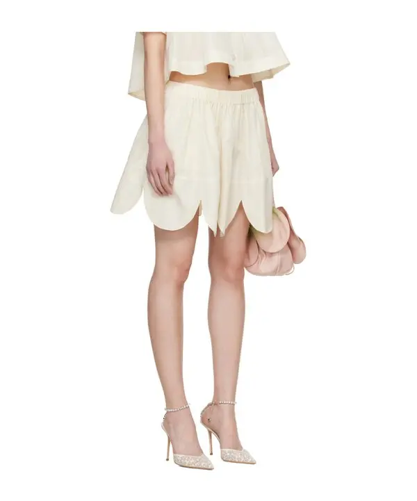 Simone Rocha Mini Skirt With Fan Lace Trim