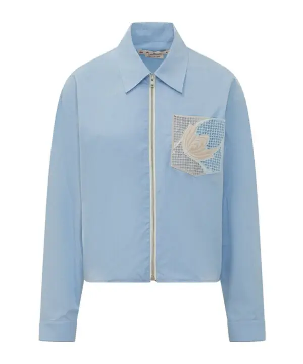 Marni Zip-up Collared Jacket With Buttoned Cuffs