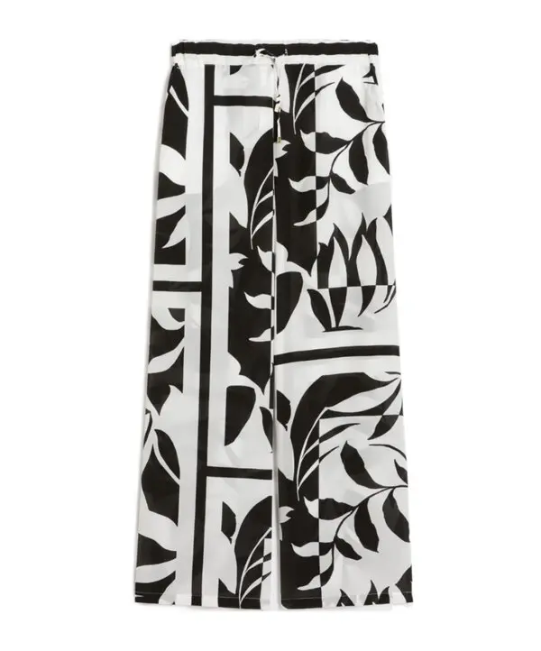 Max Mara Bchvoto Floral-print Palazzo Pants - Black