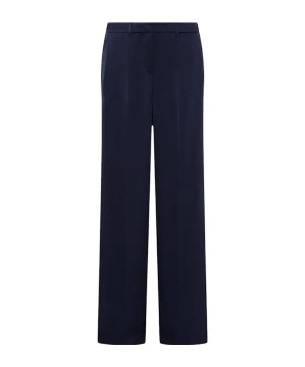 Marella Wide-leg Trousers With Pleated Details And Belt Loops