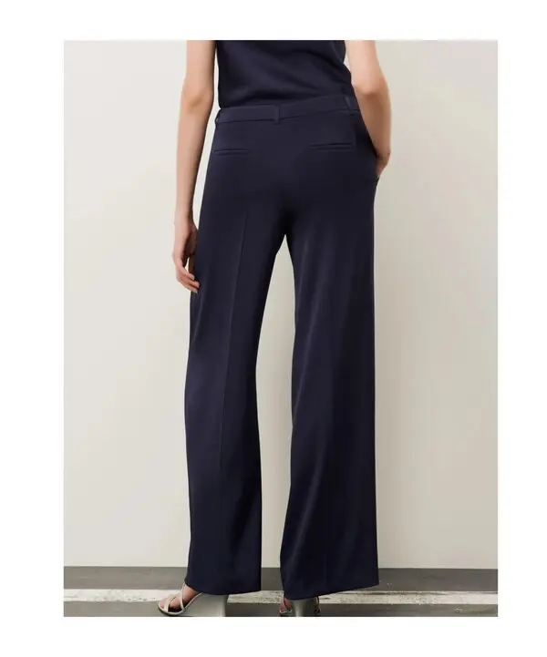 Marella Wide-leg Trousers With Pleated Details And Belt Loops