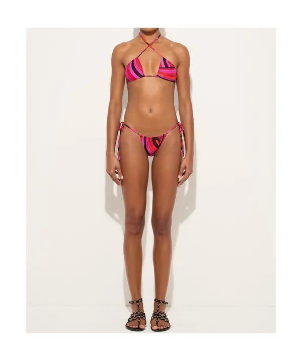 Emilio Pucci Marmo Triangle Bikini Top - Red