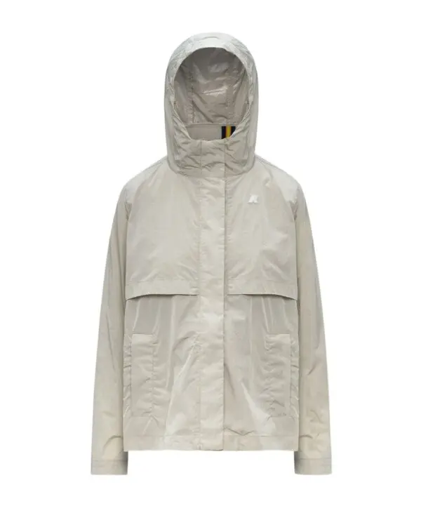 K-WAY Zip Up Hooded Jacket With Logo Patch