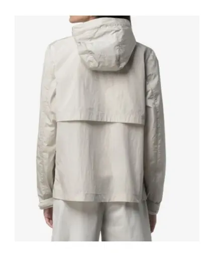 K-WAY Zip Up Hooded Jacket With Logo Patch