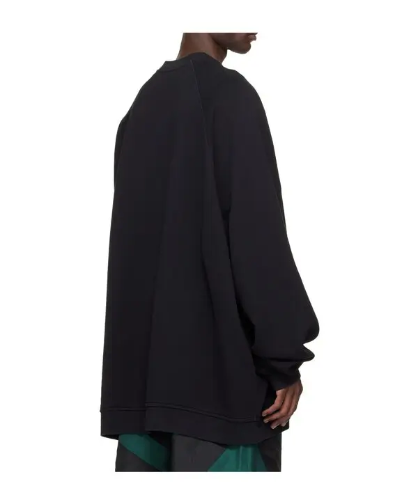 Vaquera Oversized Pullover Sweatshirt With Text Appliqu
