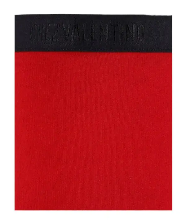 Valentino Garavani Logo Lace Striped Tights - Red