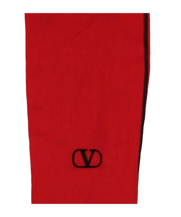 Valentino Garavani Logo Lace Striped Tights