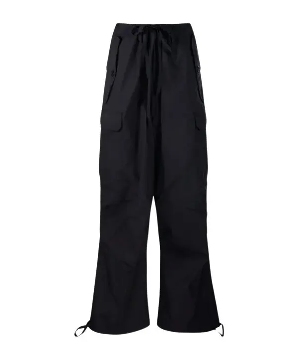 P.a.r.o.s.h Cargo Pants With Drawstring And Adjustable Hem - Black