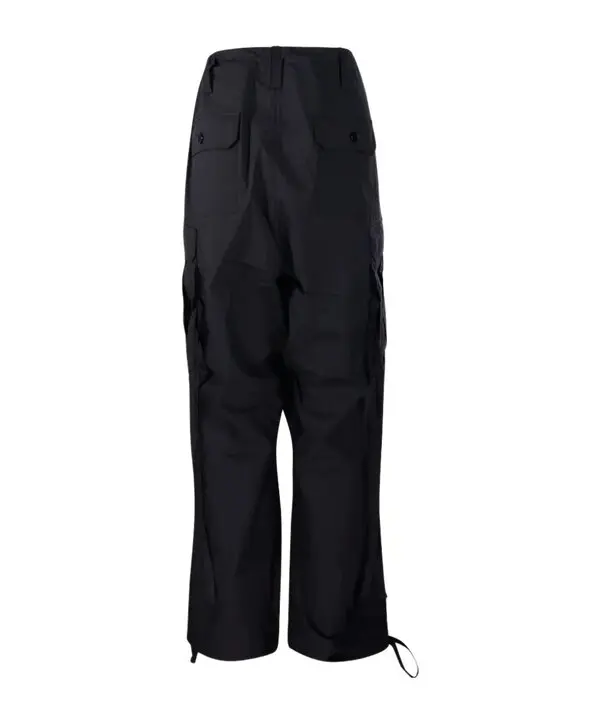 P.a.r.o.s.h Cargo Pants With Drawstring And Adjustable Hem - Black