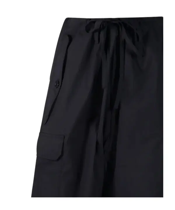 P.a.r.o.s.h Cargo Pants With Drawstring And Adjustable Hem - Black