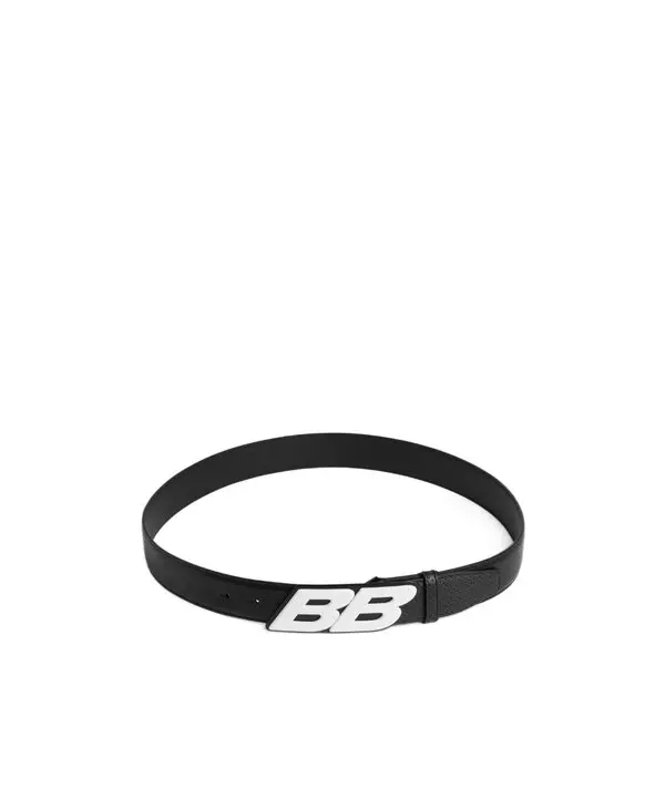 Balenciaga Bb Biker Belt - Black And White