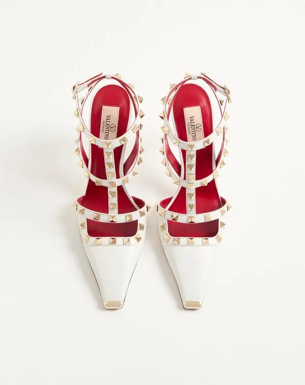 Valentino Garavani Rockstud Kidskin Pumps 100mm - White