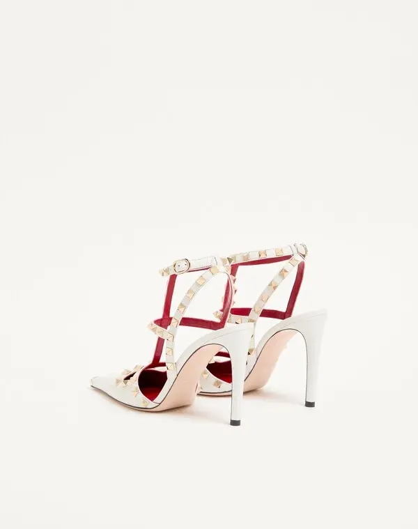 Valentino Garavani Rockstud Kidskin Pumps 100mm - White