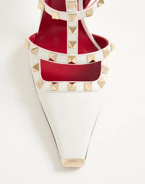 Valentino Garavani Rockstud Kidskin Pumps 100mm - White