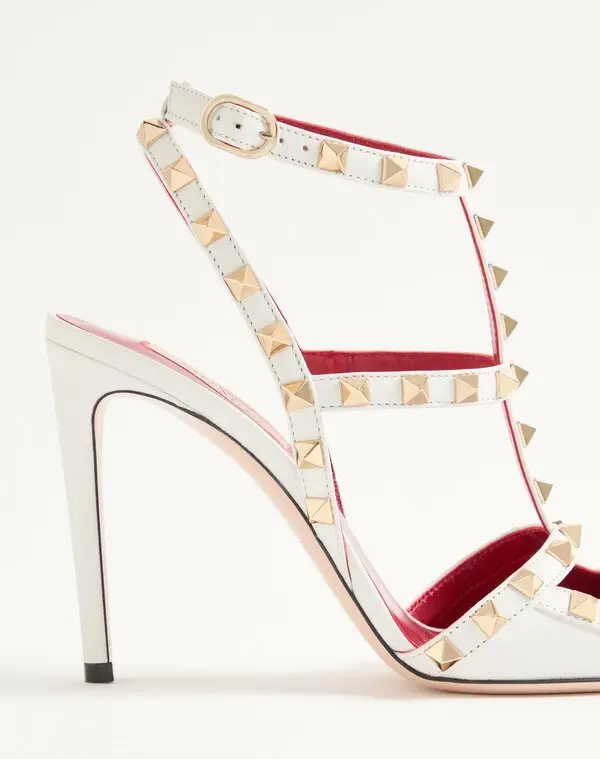 Valentino Garavani Rockstud Kidskin Pumps 100mm - White