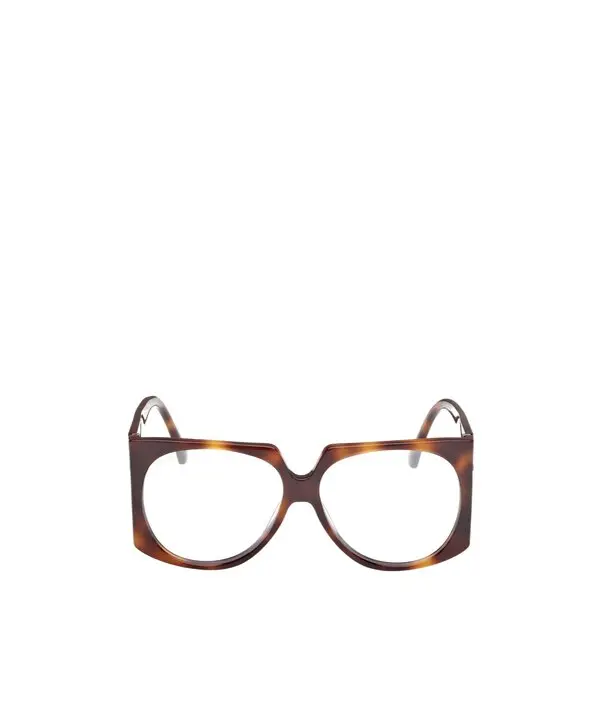Max Mara Square Frame Glasses - Dark Havana