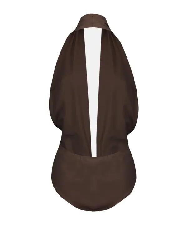 Christopher Esber Halterneck One-piece Swimsuit With Embellished Waist