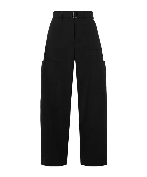 ST. AGNI High Rise Wide-leg Cargo Trousers