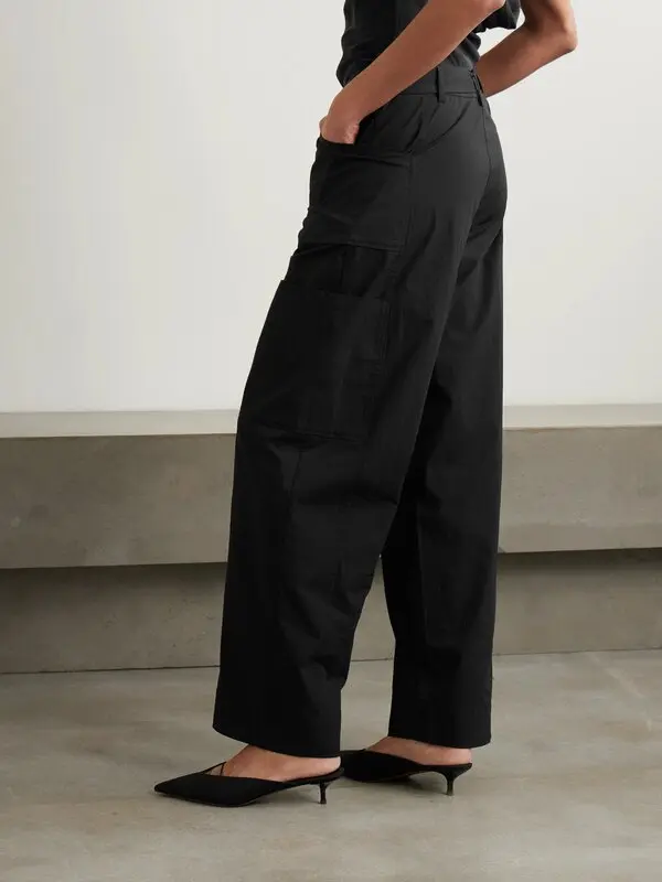 ST. AGNI High Rise Wide-leg Cargo Trousers