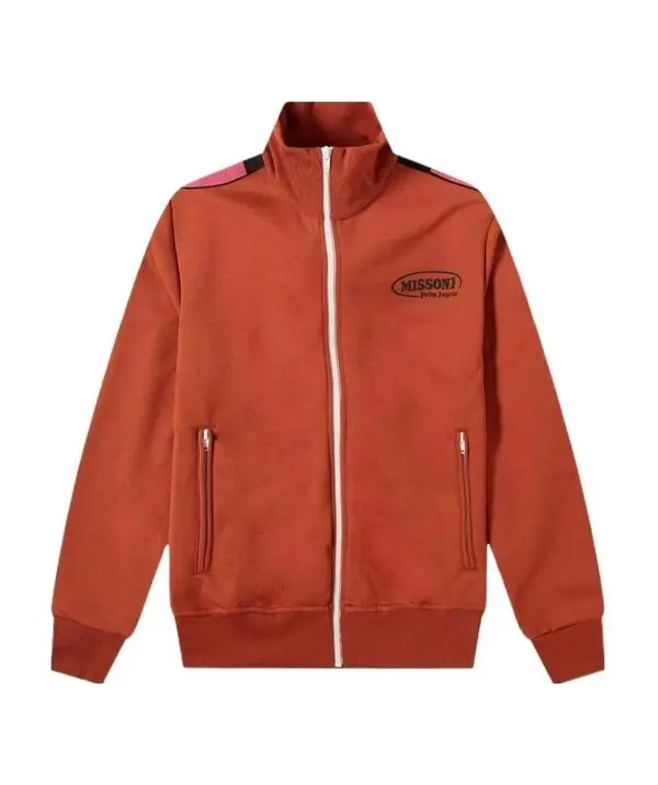 Palm Angels X Missoni Sport Logo Print Track Jacket - Brown