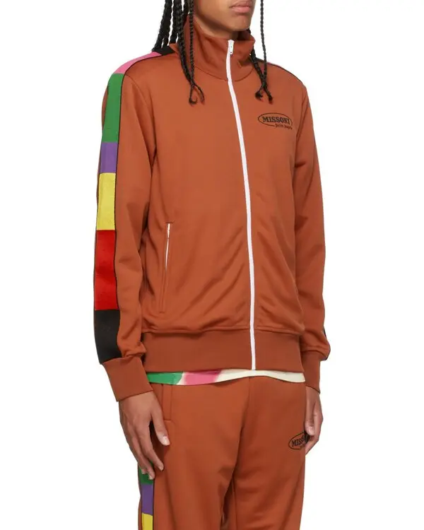 Palm Angels X Missoni Sport Logo Print Track Jacket - Brown