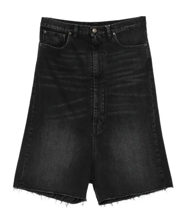 MAISON MARGIELA Raw Hem Denim Shorts - Mediumblack