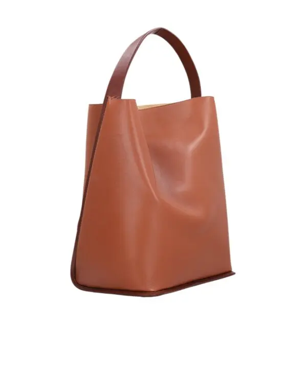 JIL SANDER Pivot Bucket Bag - Brown