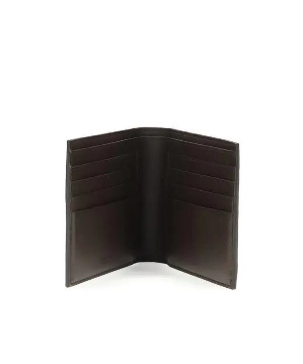 FERRAGAMO Gancini Textured Bifold Wallet - Brown