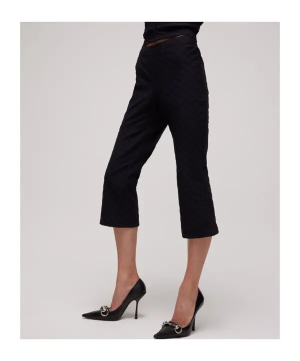 Gucci Textured Jersey Capri Pants