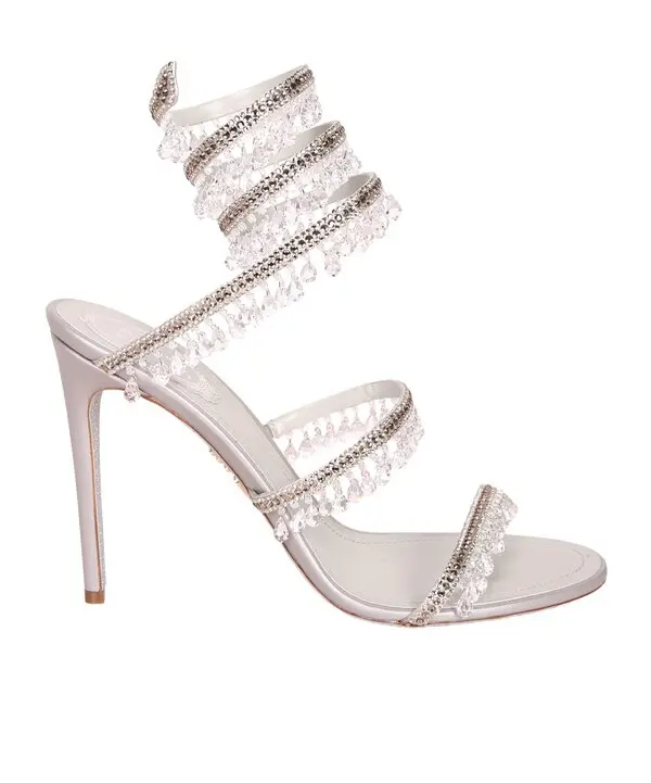 Rene Caovilla Crystal Embellished Spiral Sandals - No