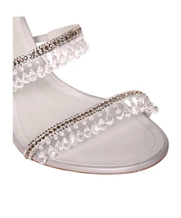 Rene Caovilla Crystal Embellished Spiral Sandals - No