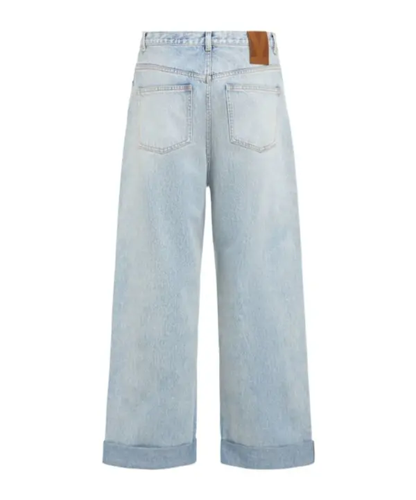 Valentino Garavani Stonewashed Wide Leg Jeans - Blue
