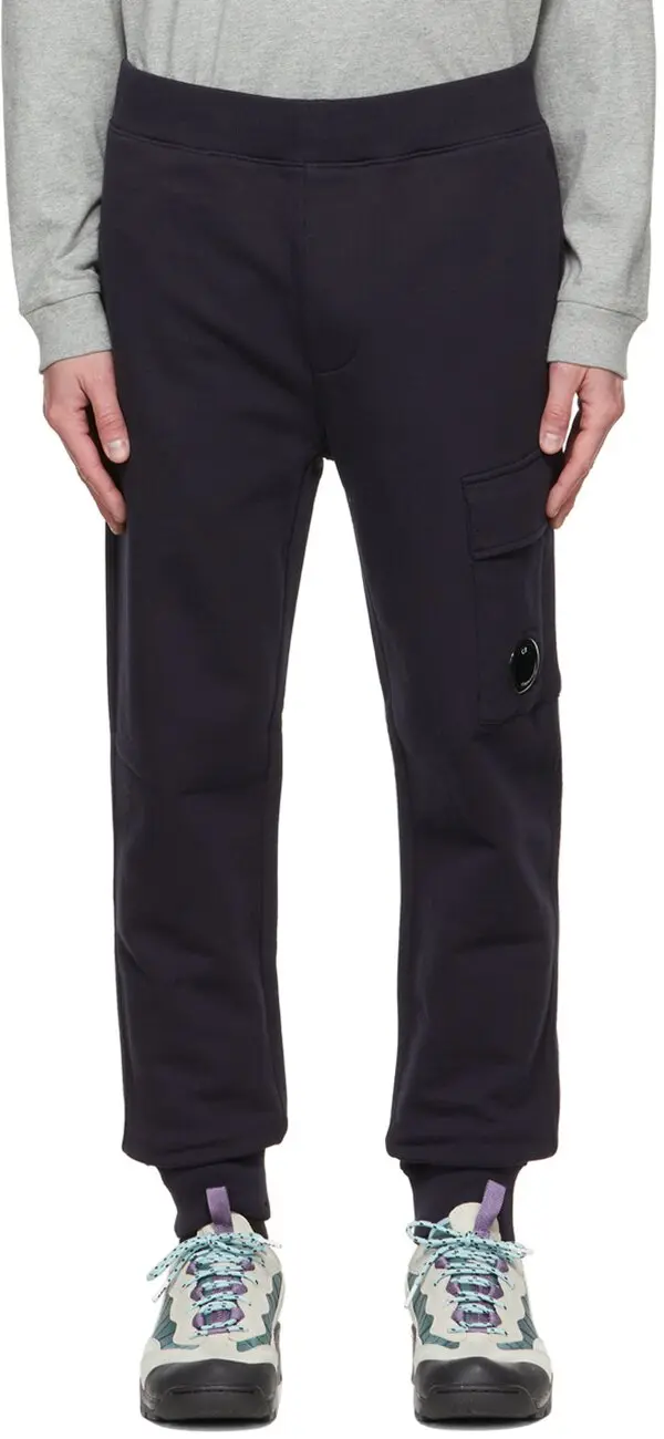 C.P. COMPANY Lens-detail Cargo Sweatpants - Black